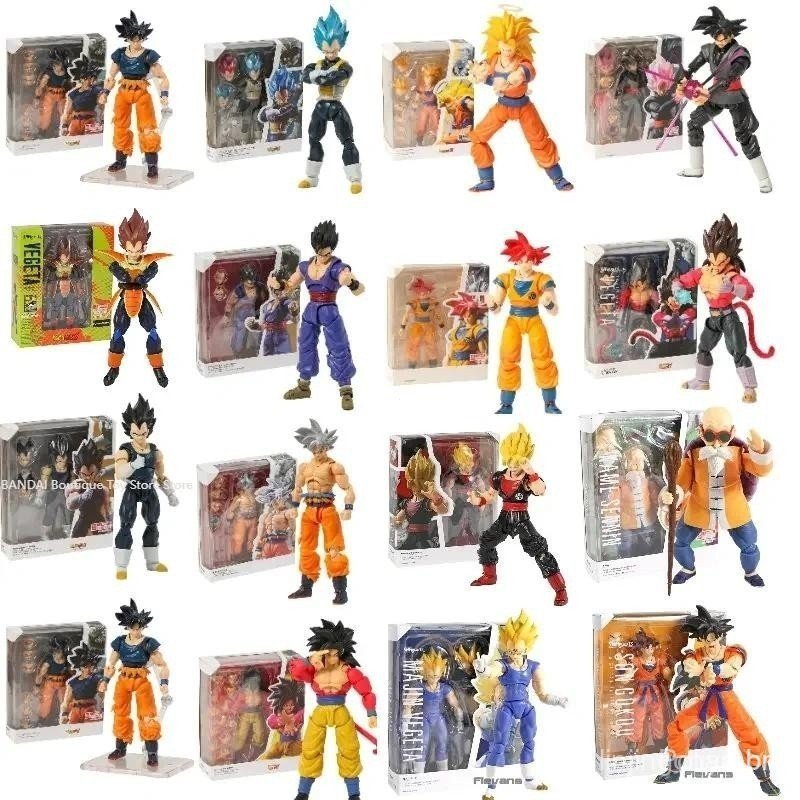 SHF Dragon Ball z goku Preto super saiyan Vegeta Gohan Trunks ...