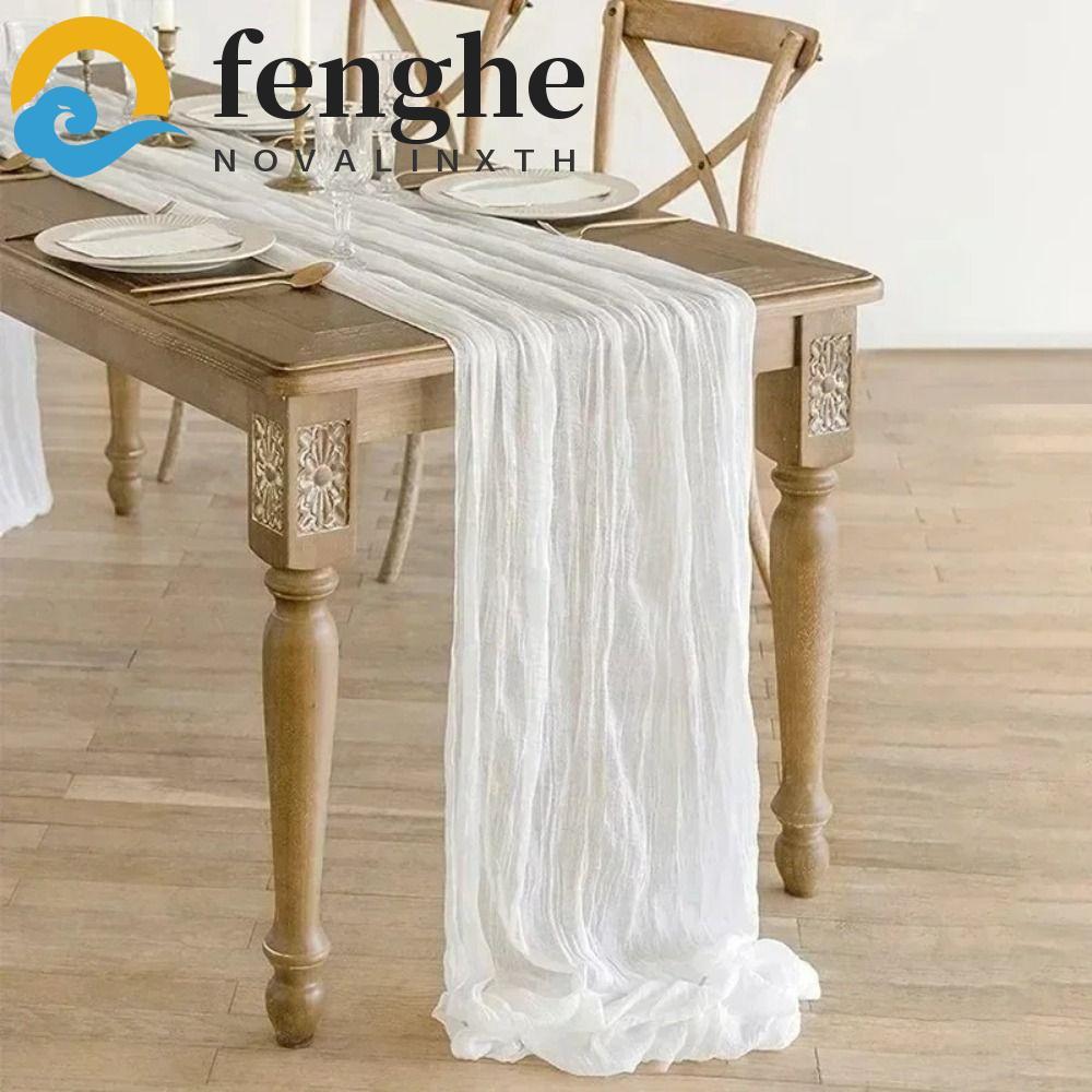 Toalha De Mesa De Gaze FENGHE , Corredores Vintage Rústicos , Decoração ...