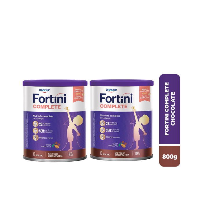 Kit 2 Fortini Complete Chocolate 800g | Shopee Brasil