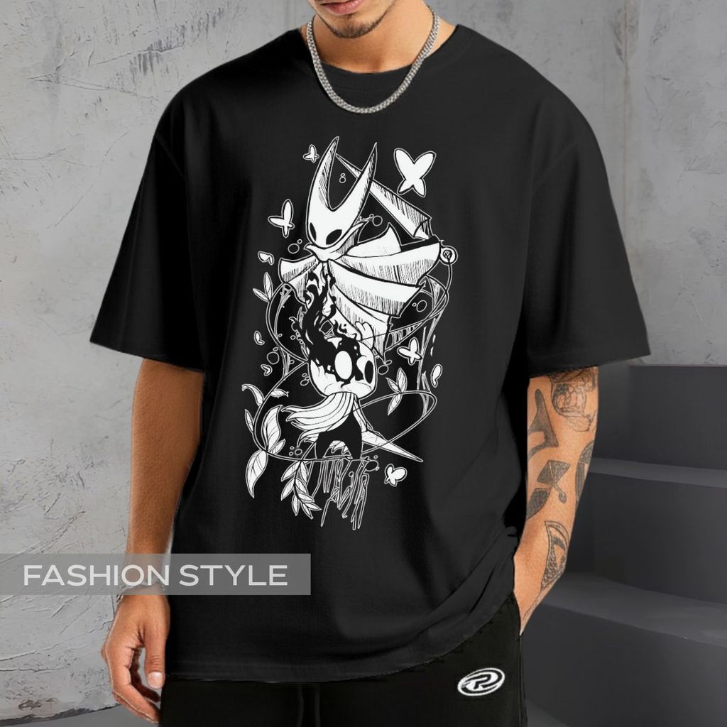 Camiseta Hollow Knight & Hornet Jogo Fantasia Cavalheiro Vídeo Game Luz ...