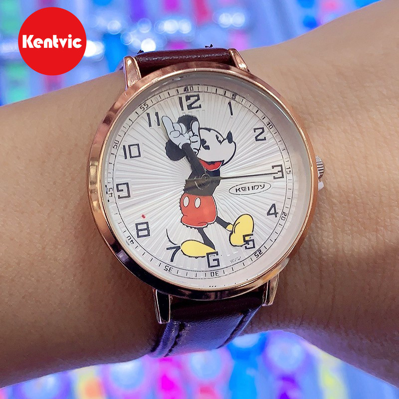 Disney Mickey Watch Senhoras Bonito Kawaii Cinto Cartoon | Shopee Brasil