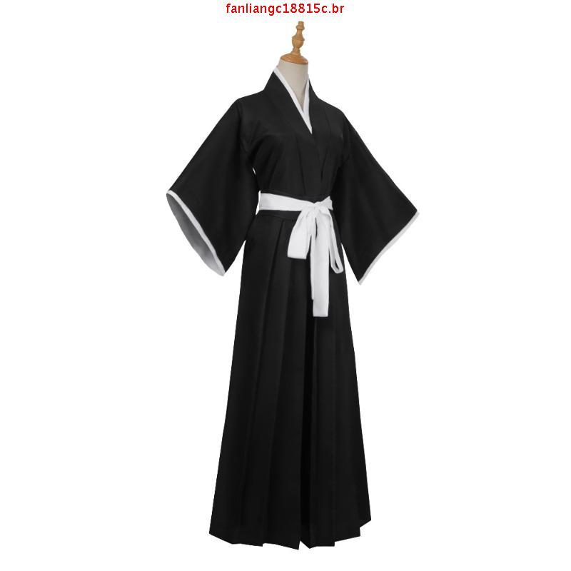 COS World Bleach Kurosaki Ichigo Robe Capa Casaco Anime Japonês Cosplay ...