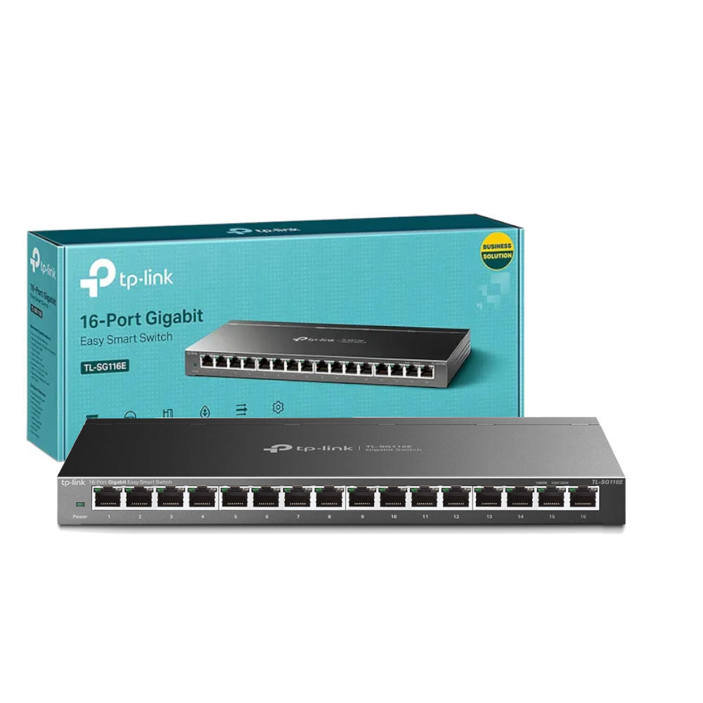 Switch 16 Portas Tp-Link Easy Smart Gigabit 10/100/1000Mbps (TL-SG116E ...