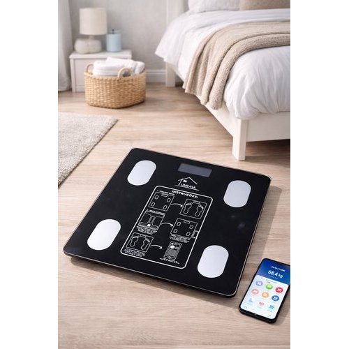 Balança Corporal Digital Alta Precisão Bluetooth Monitoramento Fitness ...