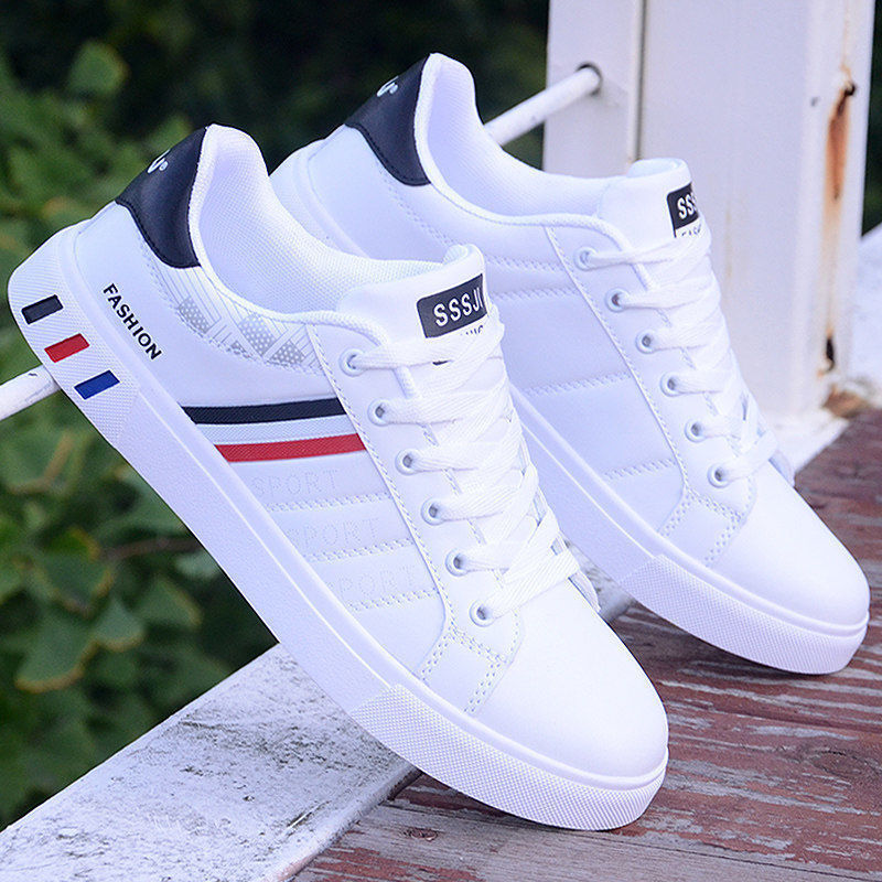 Tênis Masculino Branco Sapatos Casuais Primavera Novo Estilo Coreano Na ...
