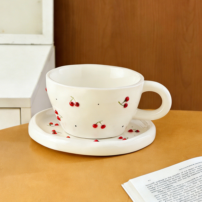 Liberação cerâmica amassada à mão Underglaze cor xícara de café da ...