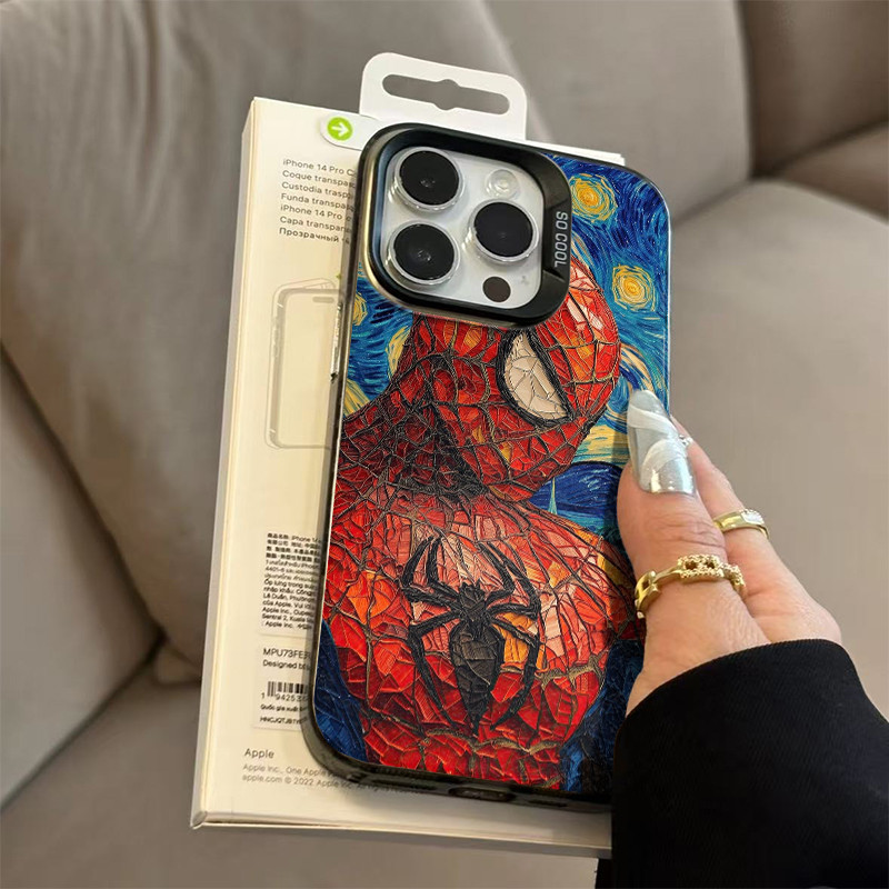 Homem-Aranha Em Estilo De Pintura A Óleo Capinha Anti-impacto Para ...