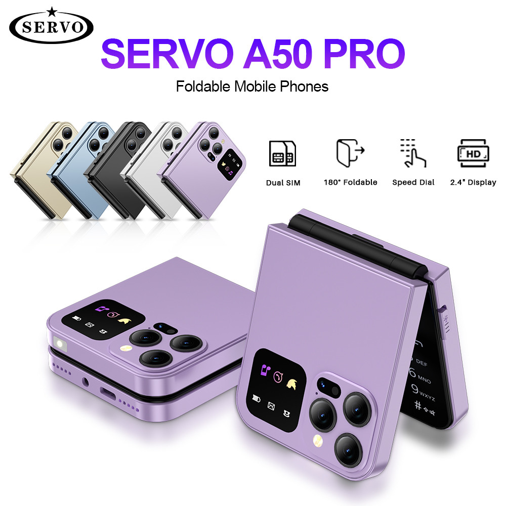 SERVO A50 PRO Flip Celular 2.4 " Display Speed Dial Gravação De Chamada ...