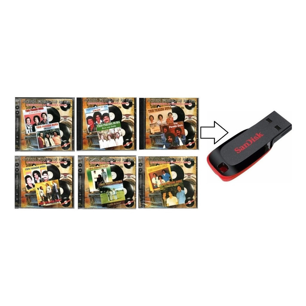 Usb - 6 Cd Trio Parada Dura - Sucessos Do Vinil Gravado Em Pendriv ...