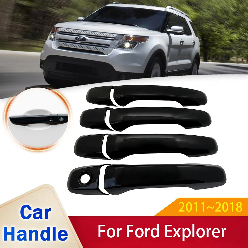 Fit for Ford Explorer U502 2011~2018 Classic Gloss Black Smart Door ...