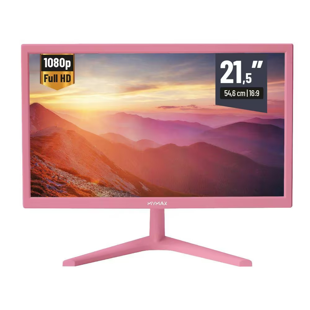 Monitor MyMax Led 21,5" Full HD 1920x1080 Rosa - MM215169HV/PK | Shopee ...