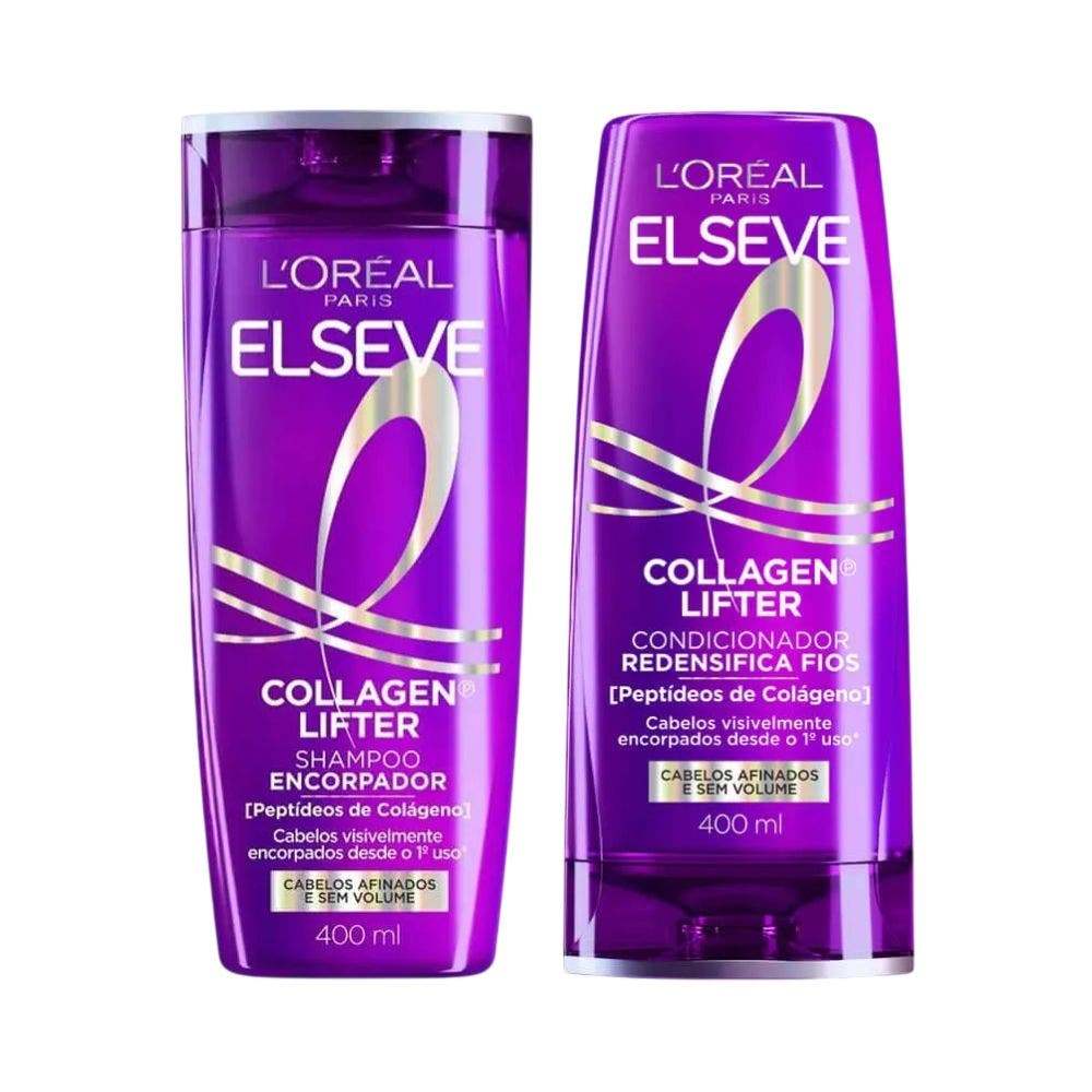 Kit Elseve Collagen Lifter Shampoo + Condicionador 400ml | Shopee Brasil
