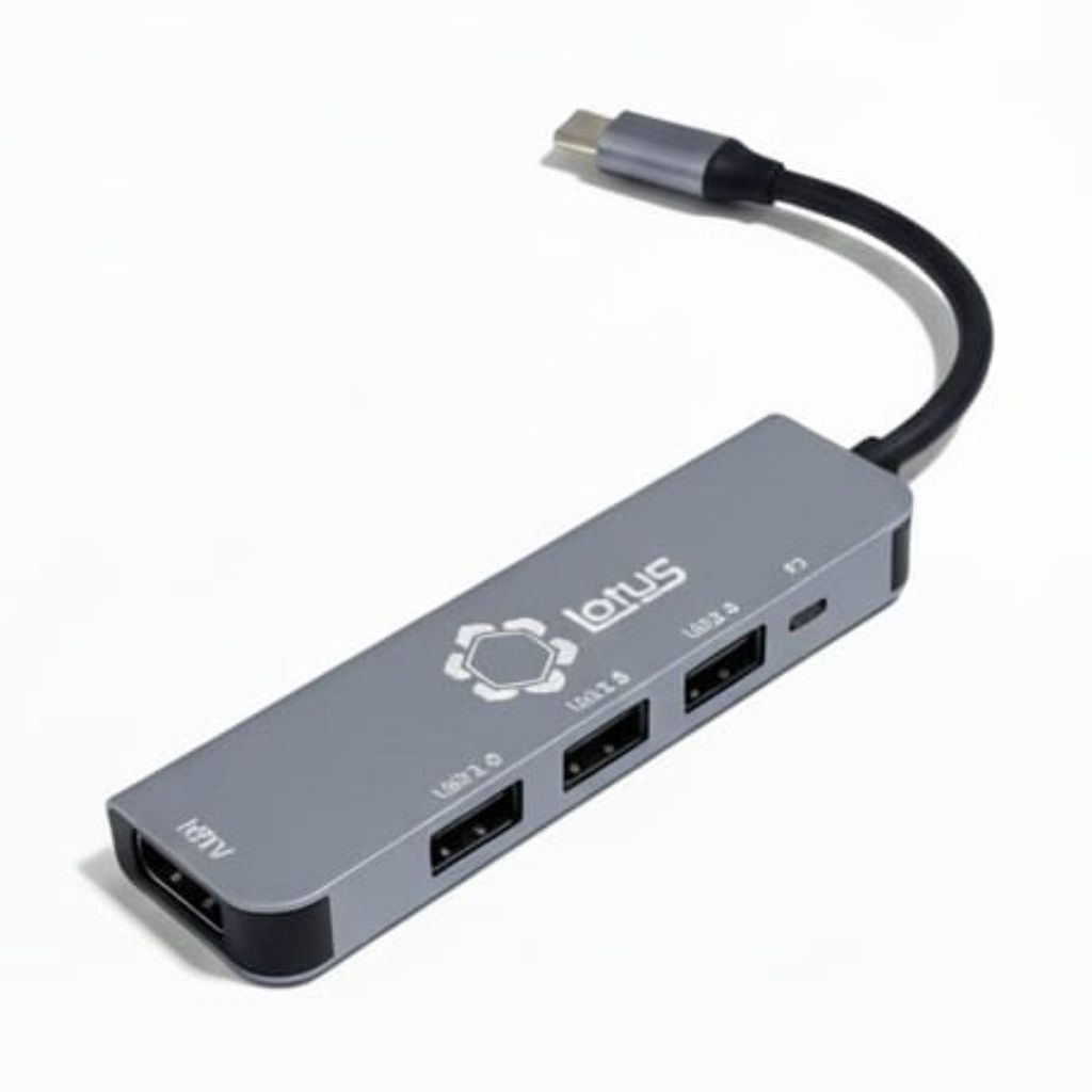 Adaptador Hub 5 em 1 Lotus LT-T501 Hdmi USB 3.0 USB Tipo-C | Shopee Brasil
