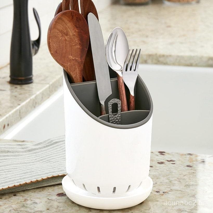 Porta-Talheres The Lakeside Collection Com Bandeja Coletora | Shopee Brasil