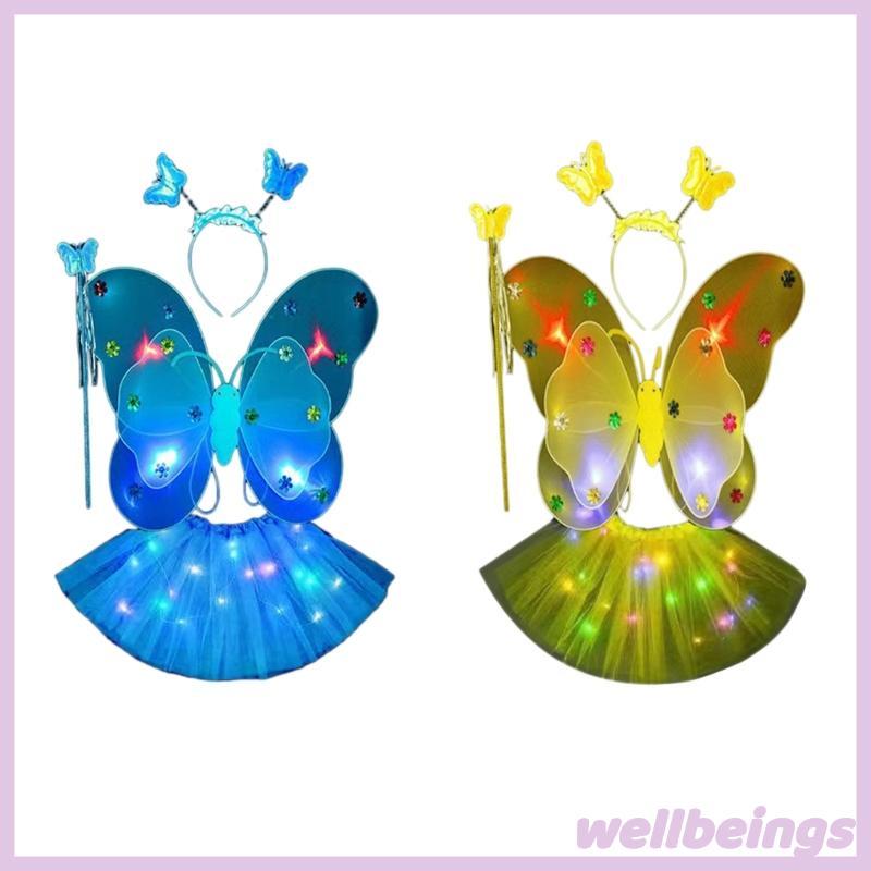 Bem 3 4LED Butterfy-Fairy Wing Headband Wand Tutu Fancy-Dress Princess ...