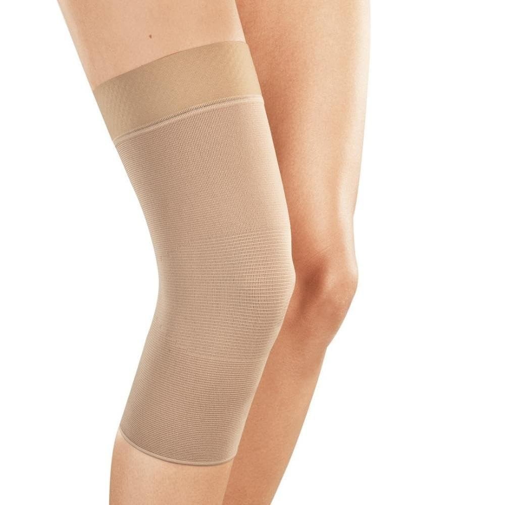 medi Seamless Knit Knee Support Compression Sleeve w/Band Beige LG ...