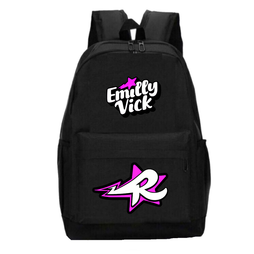 Mochila Grande Emilly Vick Dos Rosa Pink Estrela Confortável Espaçosa ...