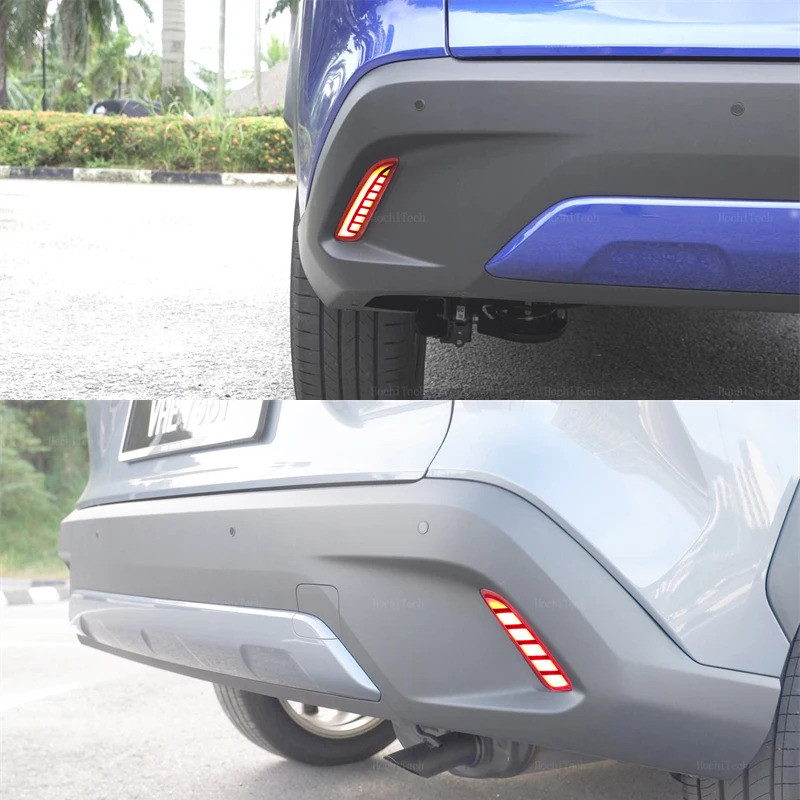 Car LED Dynamic Turn signal Reflector Lamp Rear Fog Lamp Rear Bumper ...
