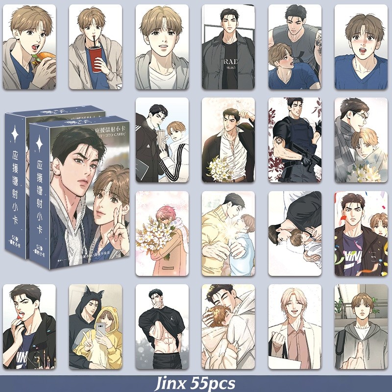 50-55pcs Manga Manhwa Jinx Blue Lock Laser Cartões Lomo Holográficos ...