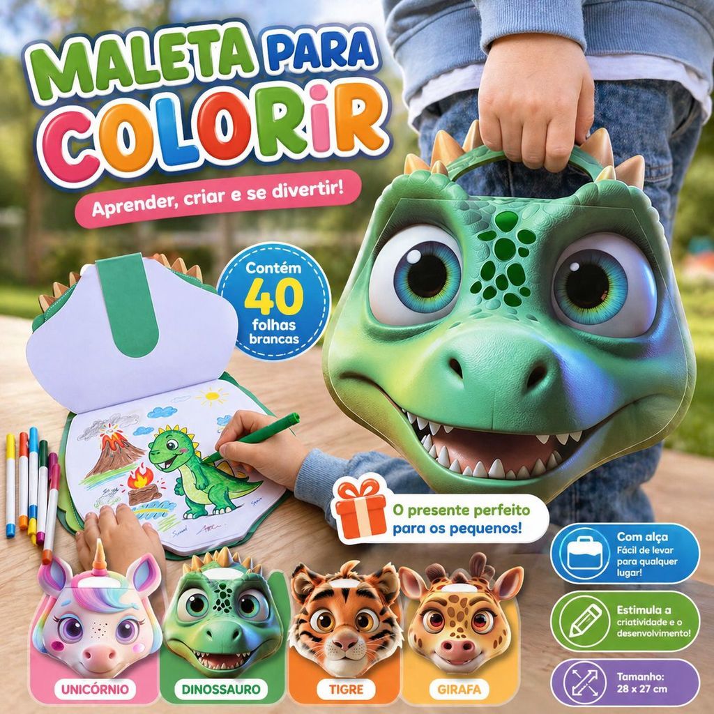 Bloco de Notas Infantil Fofo Formato Animal 40 Folhas com Alça e Velcro ...