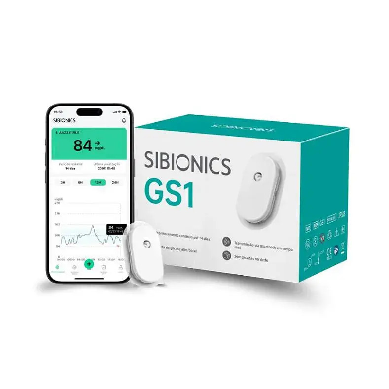Medidor de Glicose por Sensor - SIBIONICS CGM GS1 - Sistema de ...