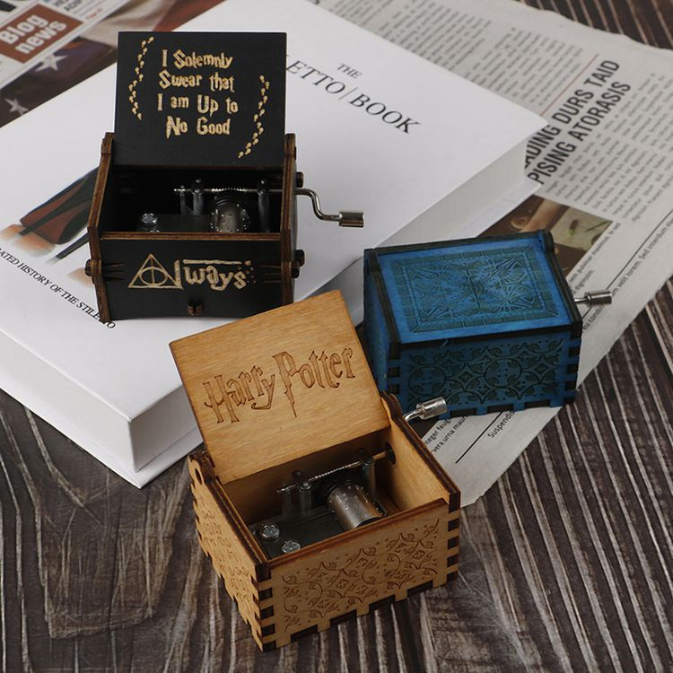 Caixinha De Música Em Madeira Com Formato De Caixa Harry Potter DIY ...