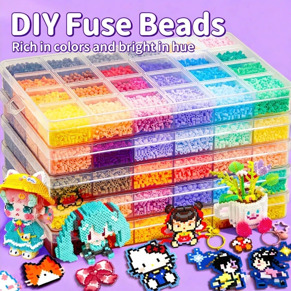 Kit Criativo Hama Beads 2.6mm 24 Cores - 14mil Unidades com Maleta e ...