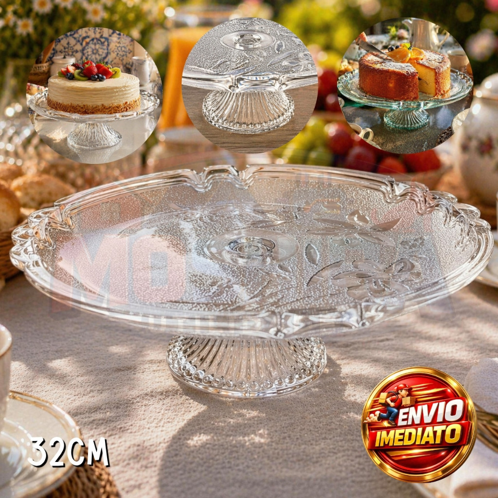 Prato Bolo de Vidro em Oferta | Shopee 2026