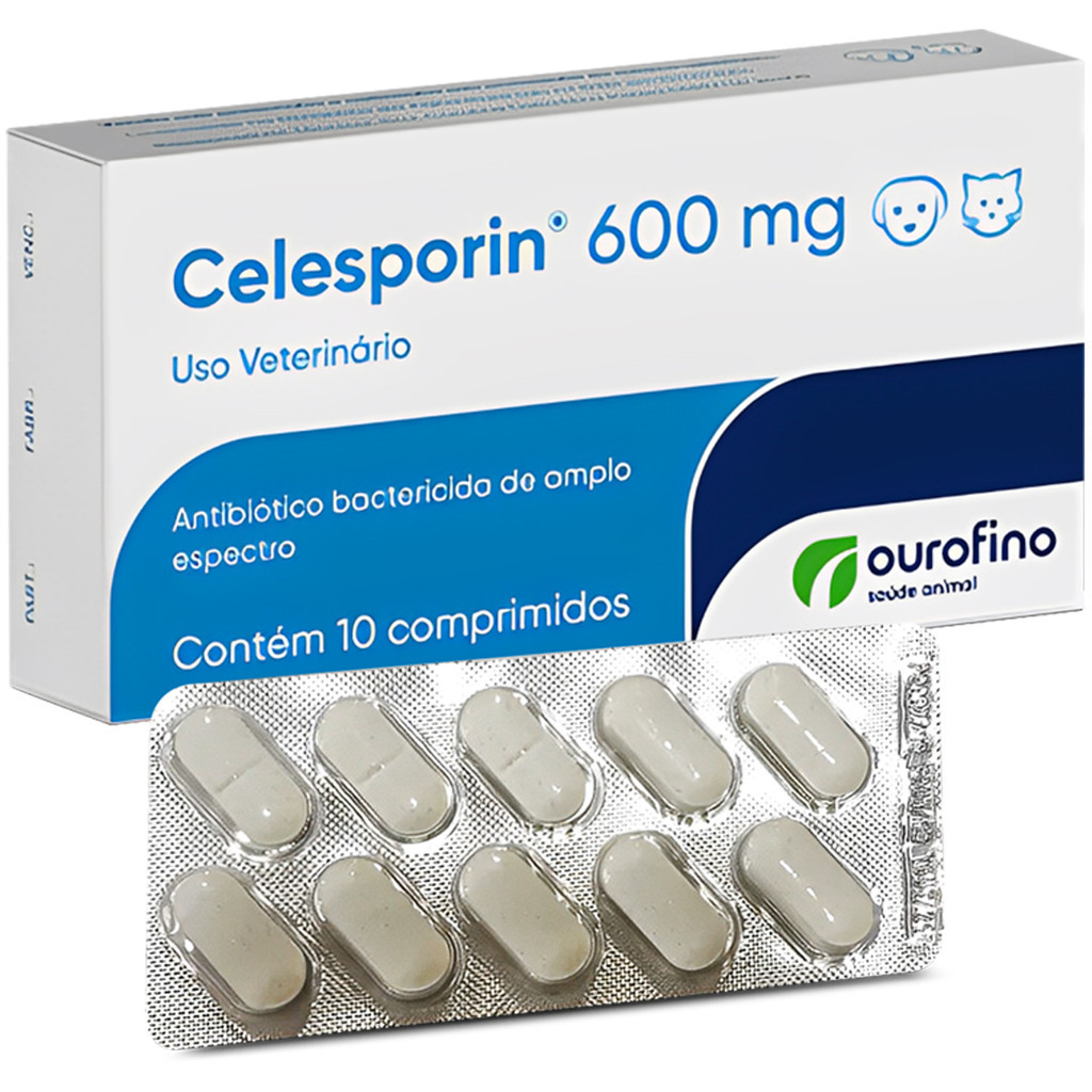 Celesporin Antibiótico 600mg Cartela Com 10 Comprimidos | Shopee Brasil