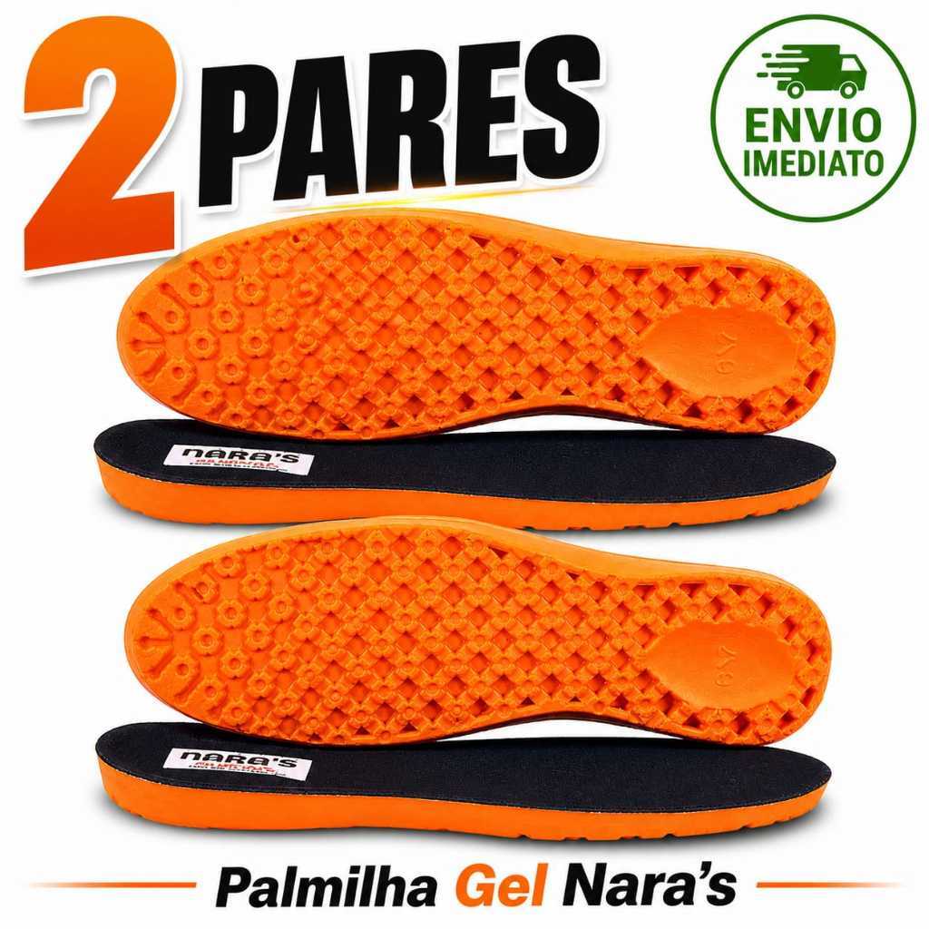 Kit 2 Pares Palmilha Gel Anatômica Anti Impacto Extra Macia Conforto ...