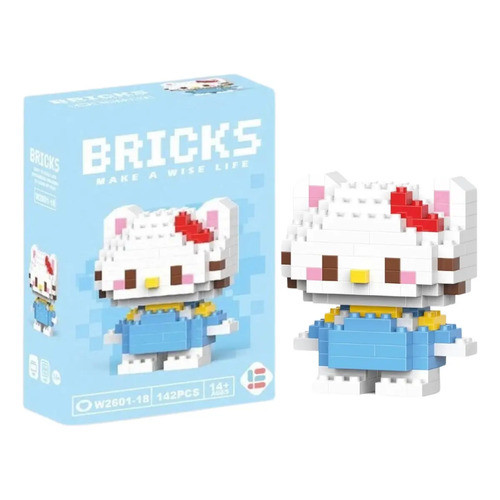 Bloco De Montar - Hello Kitty Azul | Shopee Brasil
