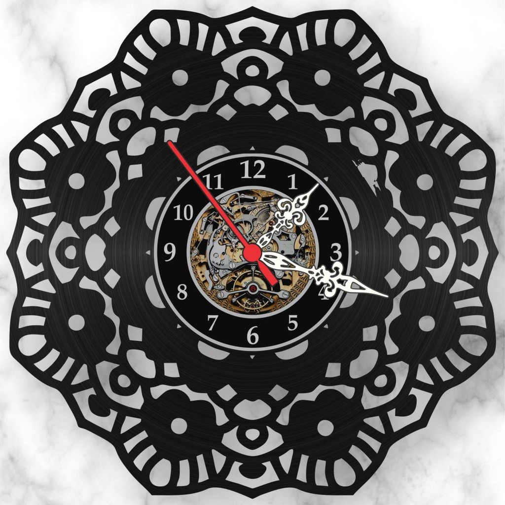 Relógio Parede Mandala Disco Vinil LP ilustrado Decoração Arte ...