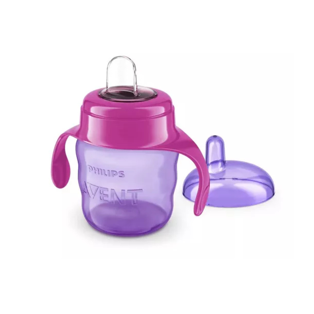 Copo Easy c/ Alça e Bico de Silicone Avent Roxo/Rosa | Shopee Brasil