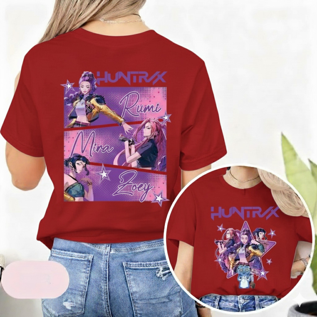 Camiseta KPop Hantrix Demon Hunters Assinaturas Anime Lançamento Ref ...