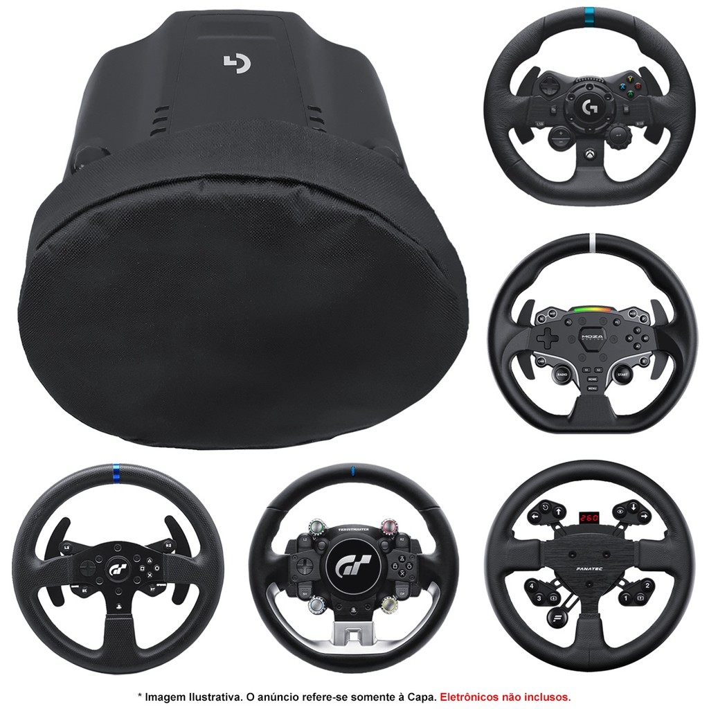 Capa Protetora P/ Volante c/ 28cm Diâmetro Logitech Thrustmaster ...