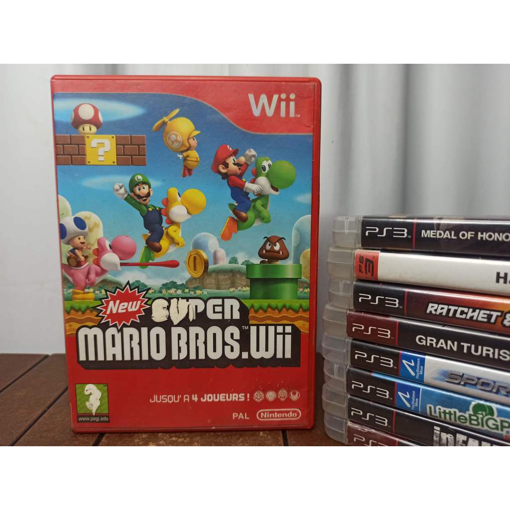 Jogo New Super Mario Bros W Original Nintendo Wii PAL Físico | Shopee ...