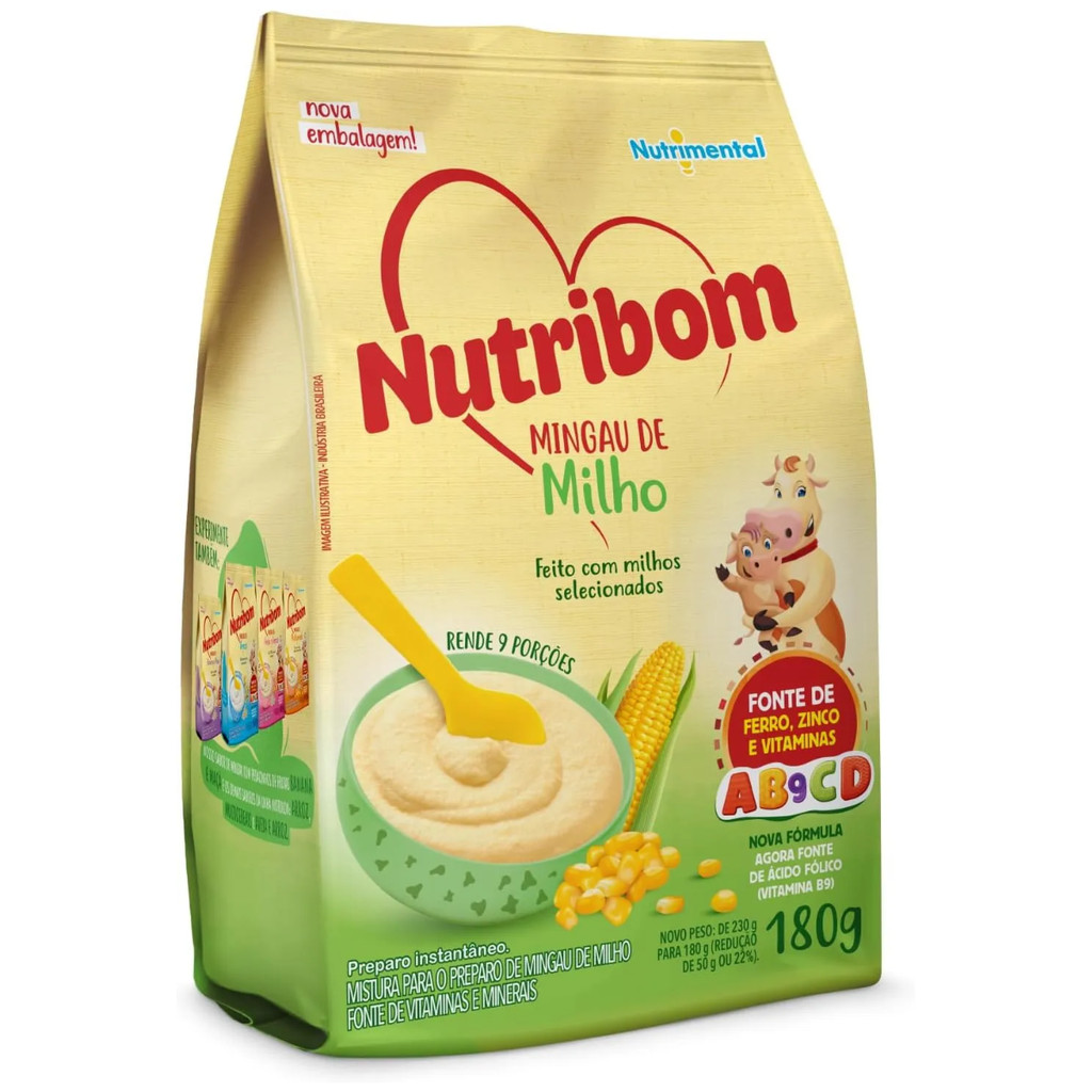 MINGAU NUTRIBOM MILHO 180G KIT COM 10 | Shopee Brasil