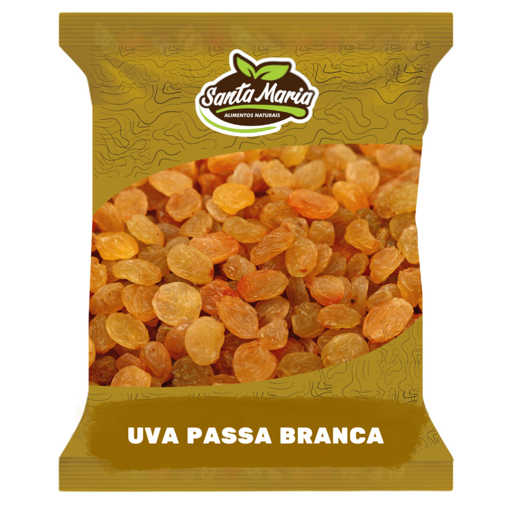 Uva passa branca 1kg - Santa Maria Alimentos Naturais | Shopee Brasil