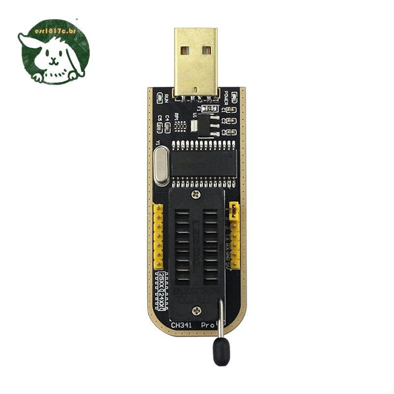Módulo CH341A Programador USB BIOS CH341 24 25 Série EEPROM Flash Para ...