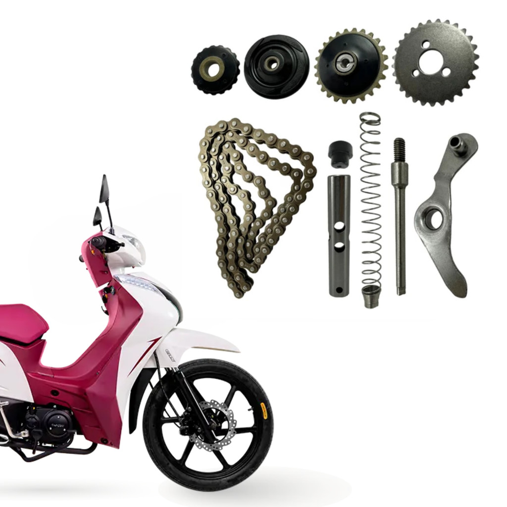 Kit Corrente Tensor Coroa Comando Shineray XY Jet Gold 50 11 Pecas ...