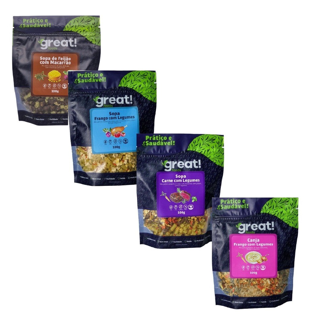 Kit de Sopas 4 sabores | Shopee Brasil