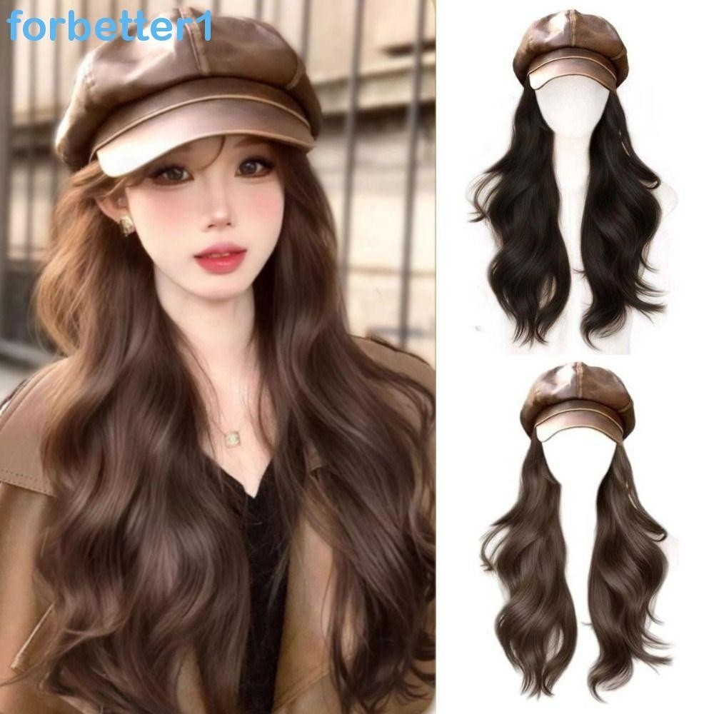 Octagonal Wig FORBETTER Realistic Layered Long Curly Wavy Women ...