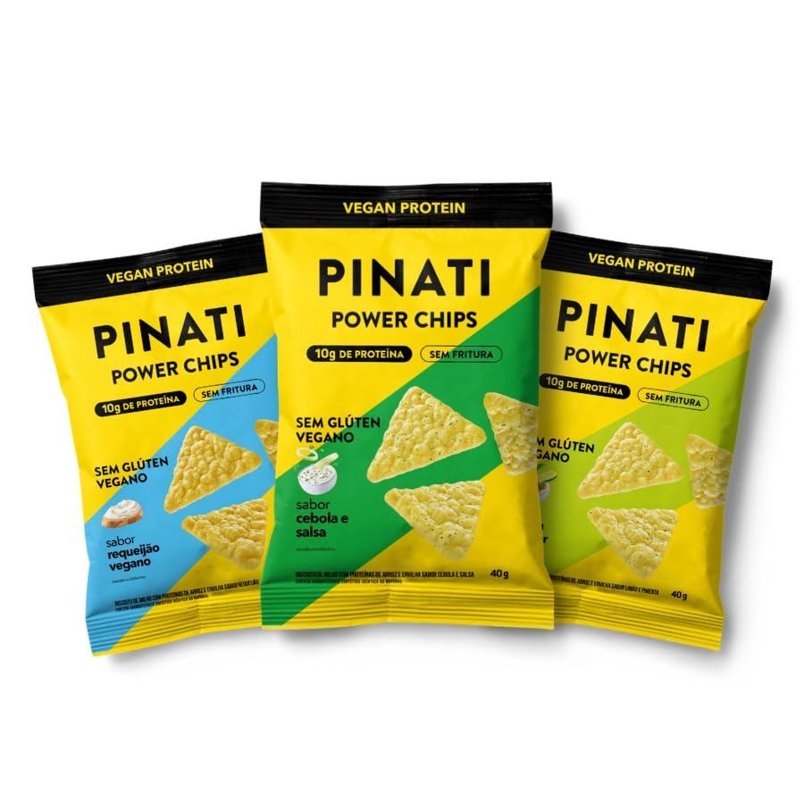 Kit Salgadinho Proteico POWER CHIPS Sortido (Cebola e Salsa, Lemon ...