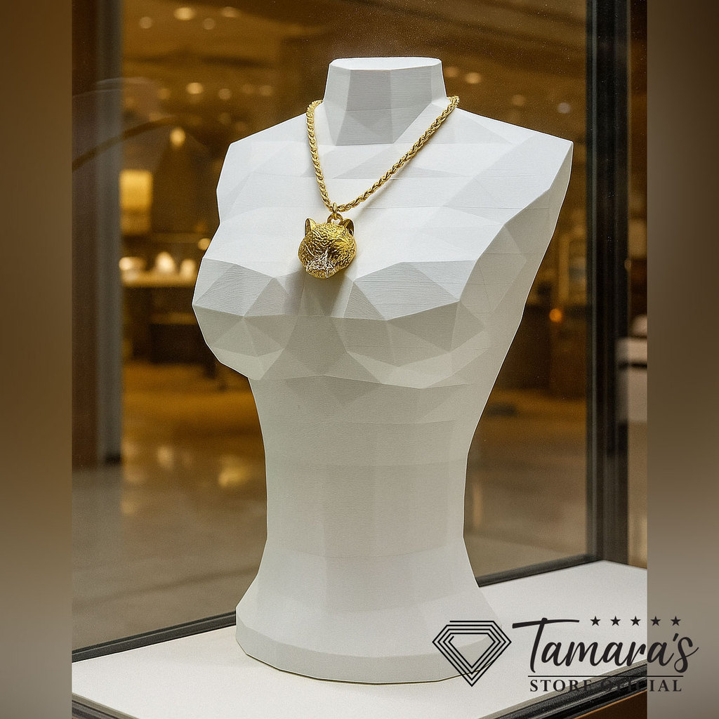 Busto 3D Expositor Branco Colares Brincos Gancho Ajustável 22CM de ...
