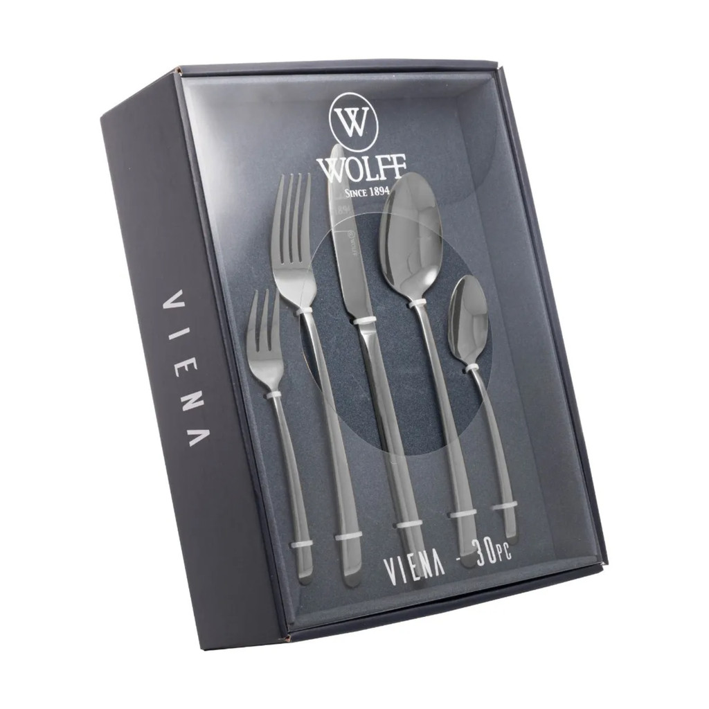 Jogo de Talheres Viena Aço Inox Kit 30 Peças Wolf Residente De Luxo ...