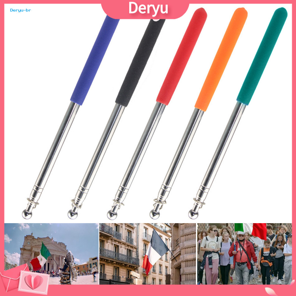 Durable Flagpole Portable Extendable Stainless Steel Tour Guide Flag ...