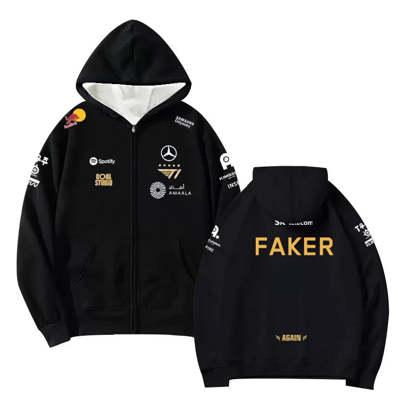 Faker S15 Championship Coat 2025 Novo T1 Esports Team Uniform Zipper ...