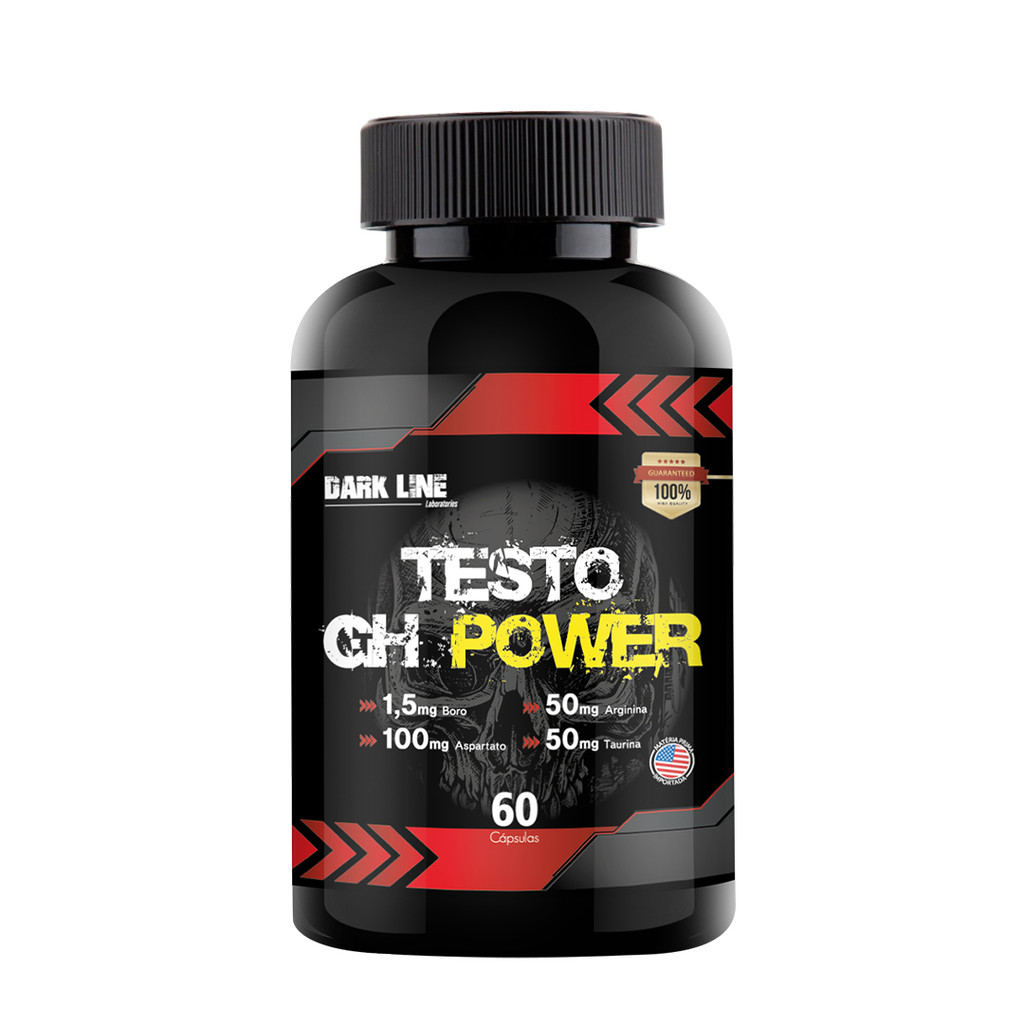 Testo GH Power 60 Caps Dark Line Laboratories | Shopee Brasil