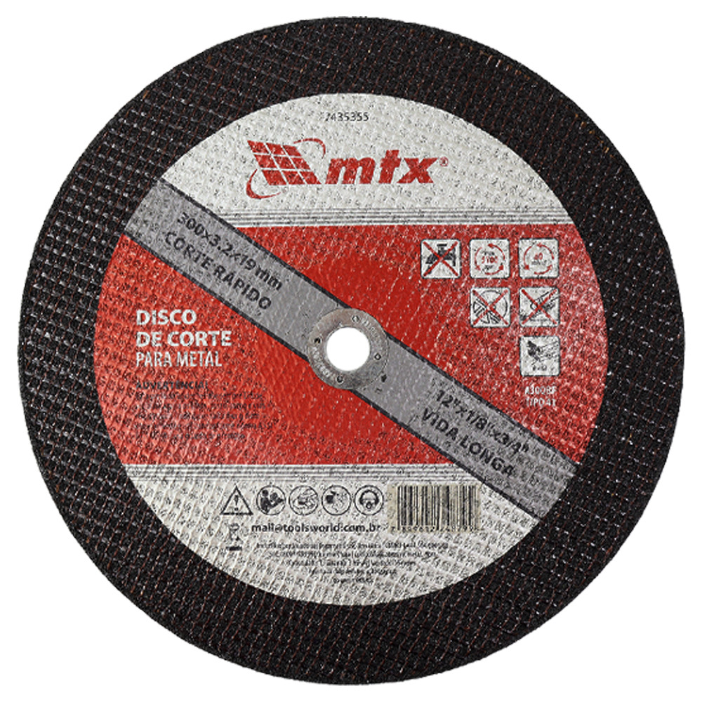 DISCO DE CORTE, PARA METAL, 300 X 3,2 X 19MM, 1PC // MTX | Shopee Brasil