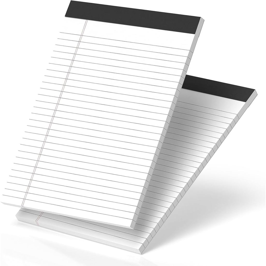 2 Pacotes de Blocos de Notas Legais 8.5 x 11, Blocos de Notas Brancos 8 ...